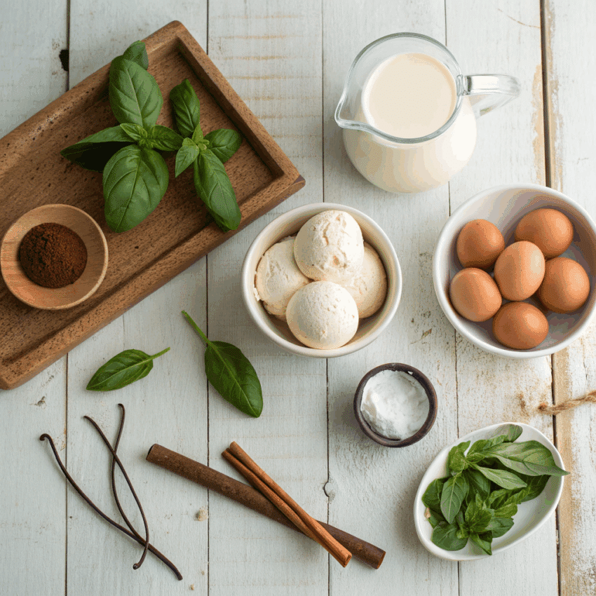 Cinnamon Basil Ice Cream Recipe | Sweetery Toronto