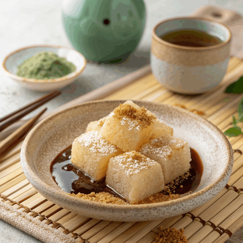 Japanese Warabi Mochi with Kinako Recipe