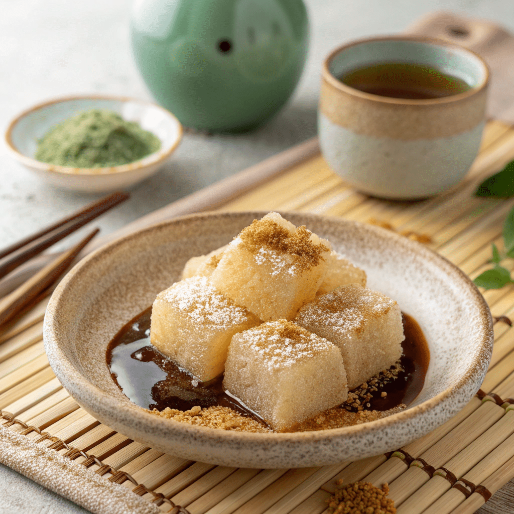 Japanese Warabi Mochi with Kinako Recipe