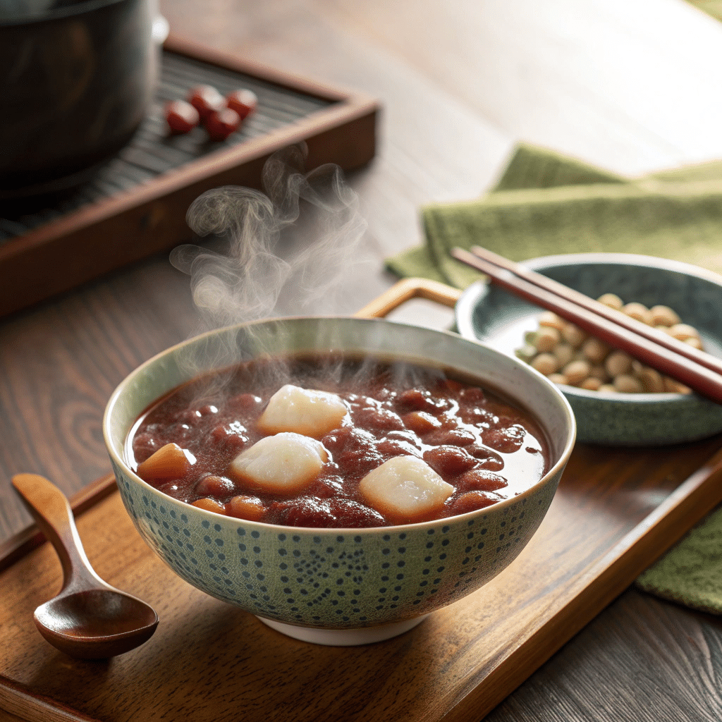 Japanese Zenzai Sweet Mochi Soup Recipe