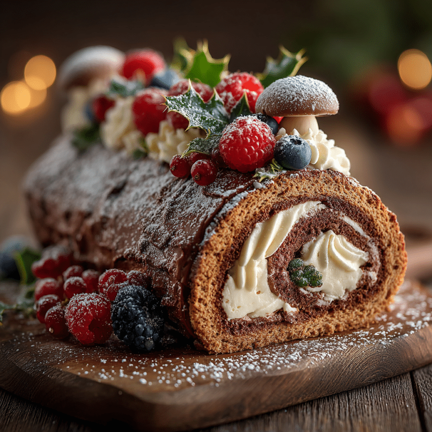 French Buche de Noel Yule Log Recipe
