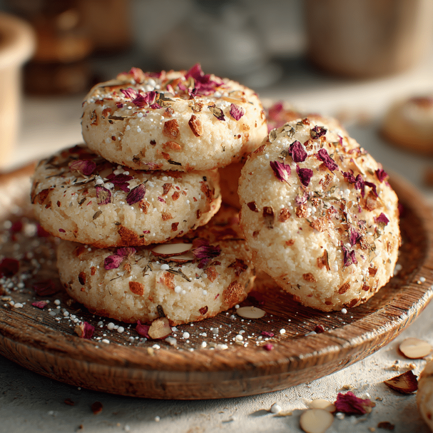 Almond Rose Shortbread Recipe