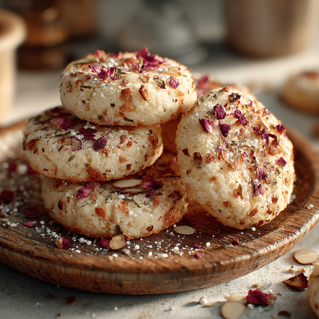 Almond Rose Shortbread Recipe