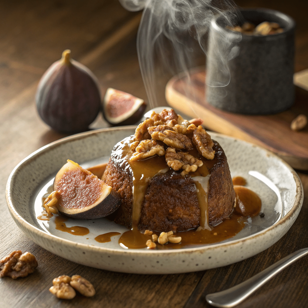 Fig Walnut Sticky Toffee Pudding Recipe