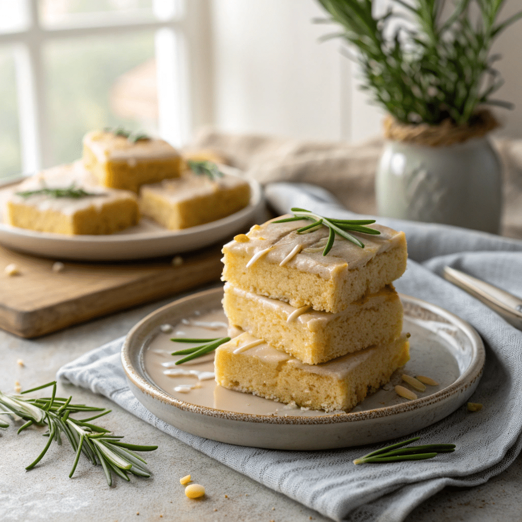 Lemon Rosemary Shortbread Bars Recipe (Easy & Buttery)