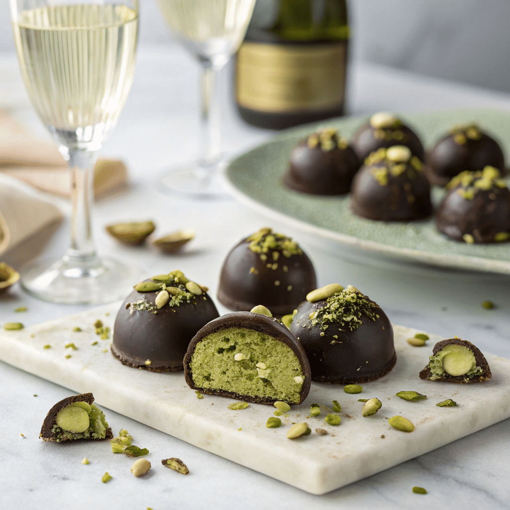 Pistachio Champagne Truffles Recipe (Easy & Elegant)